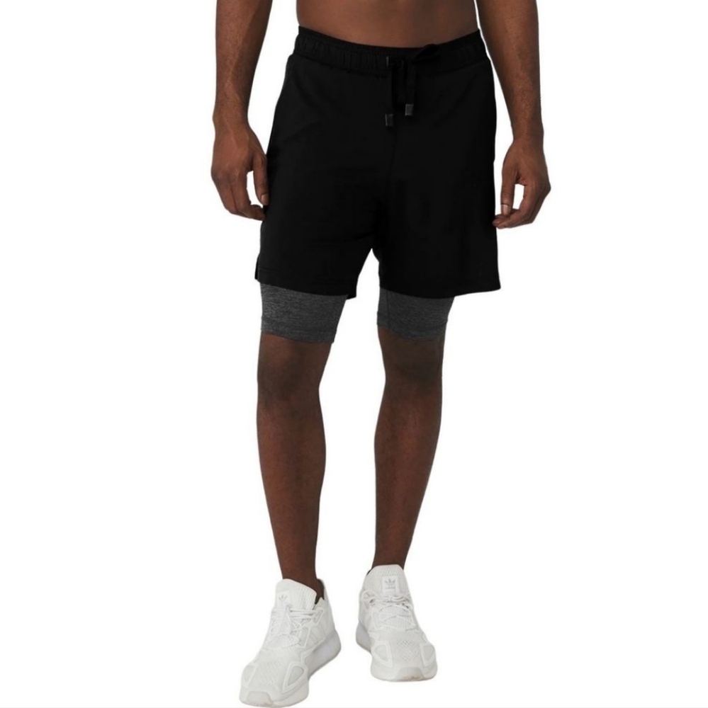 Alo Yoga Small Unity 7inch Men's Dual Layer Shorts - Gem